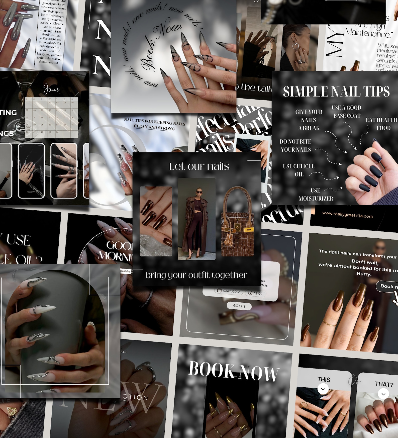 Nail Tech Instagram Templates | Nail Tech Instagram Posts | Nail Tech ...