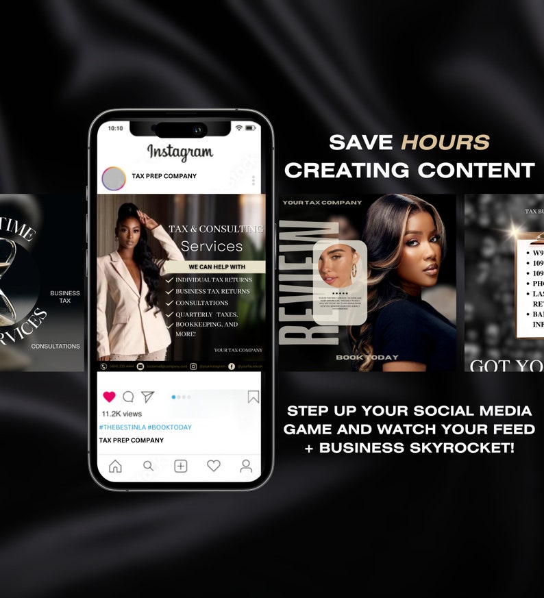 80 Tax Preparer Instagram Templates | Tax Preparation Accounting Posts ...