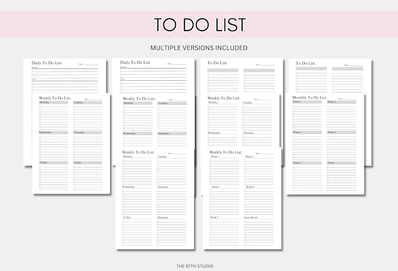 EDITABLE Brain Dump Template BUNDLE, to Do List Printable, ADHD Daily ...