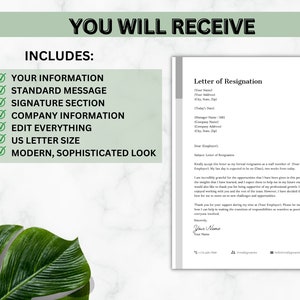 Sophisticated Modern Professional Resignation Letter Template | Notice ...