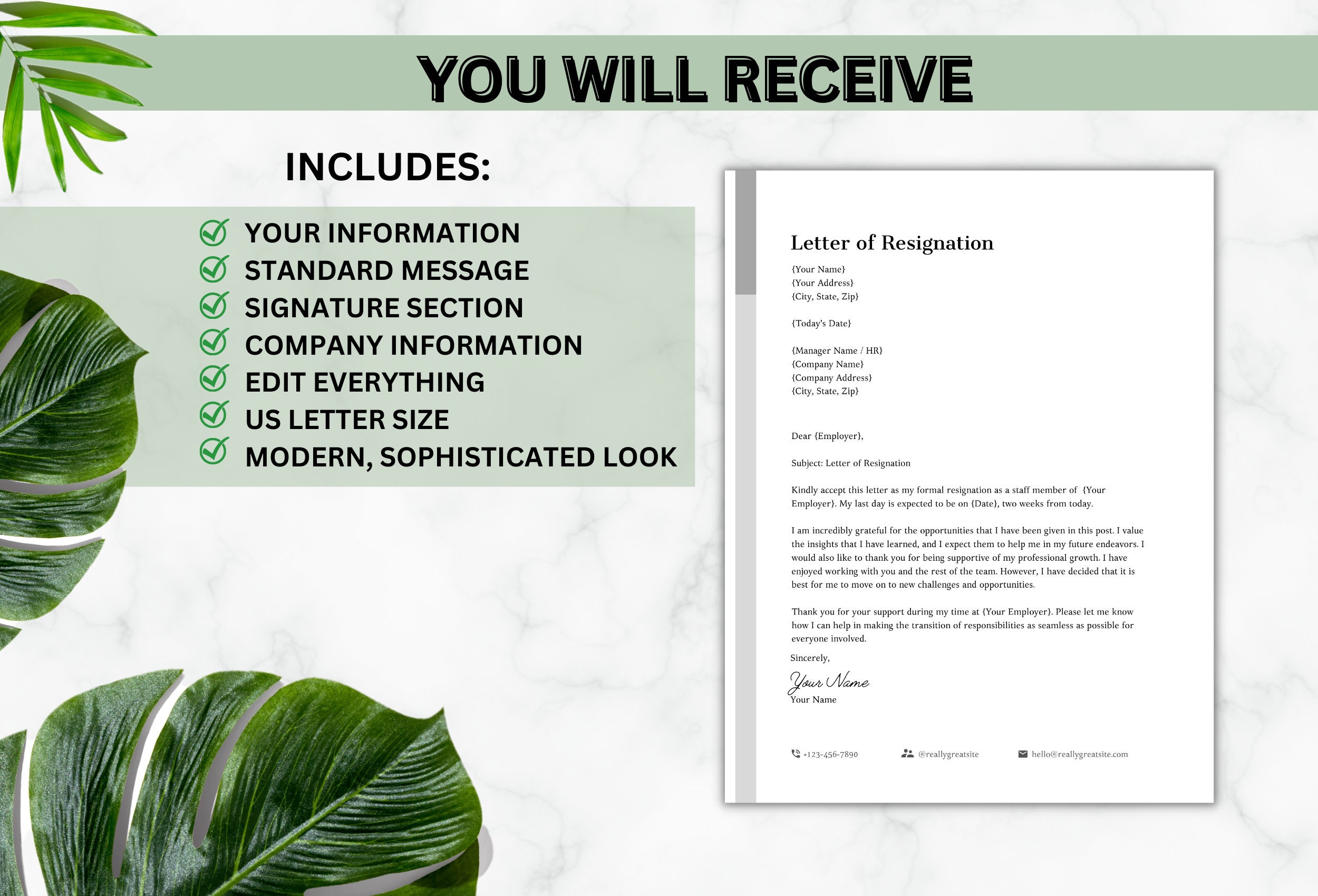 Sophisticated Modern Professional Resignation Letter Template Notice ...