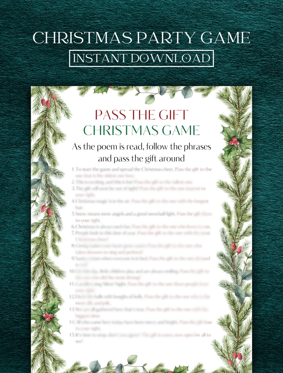 Christmas Pass the Gift Game Office Christmas Party Games Christmas ...