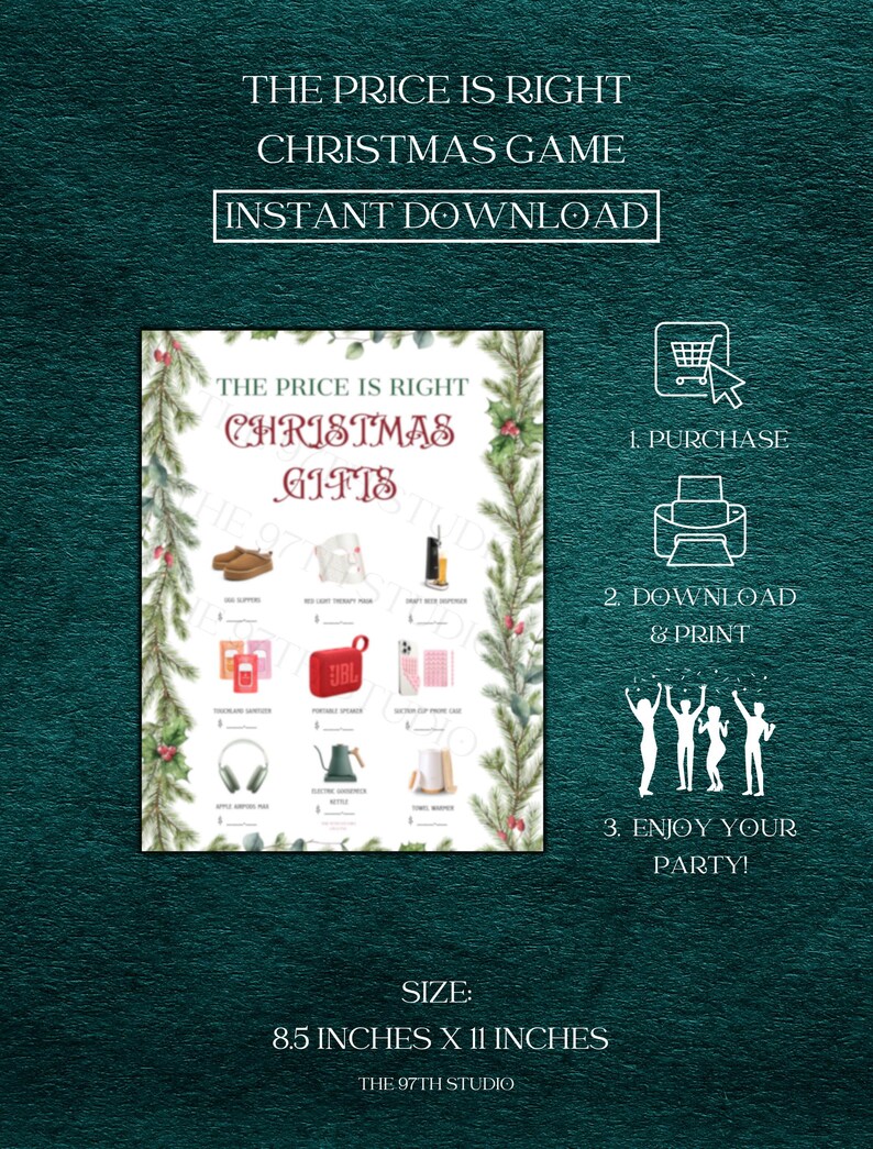 Christmas Price is Right Game | Printable Holiday Party (PDF) - Etsy