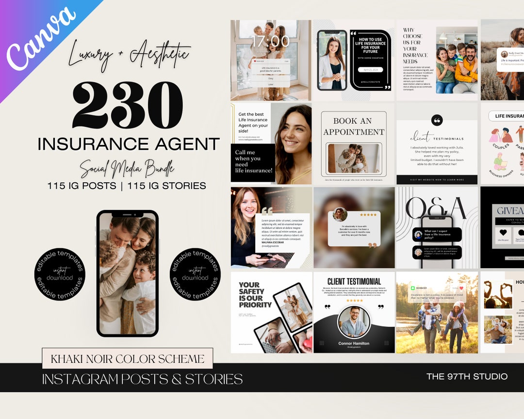 230 Insurance Agent Marketing Templates, Life Insurance Instagram ...