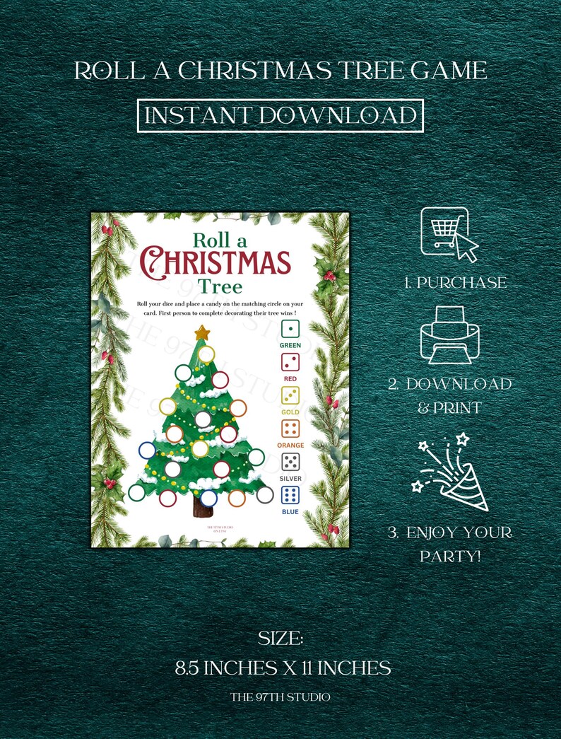 Roll a Christmas Tree Game | Office Christmas Party Game | Christmas ...