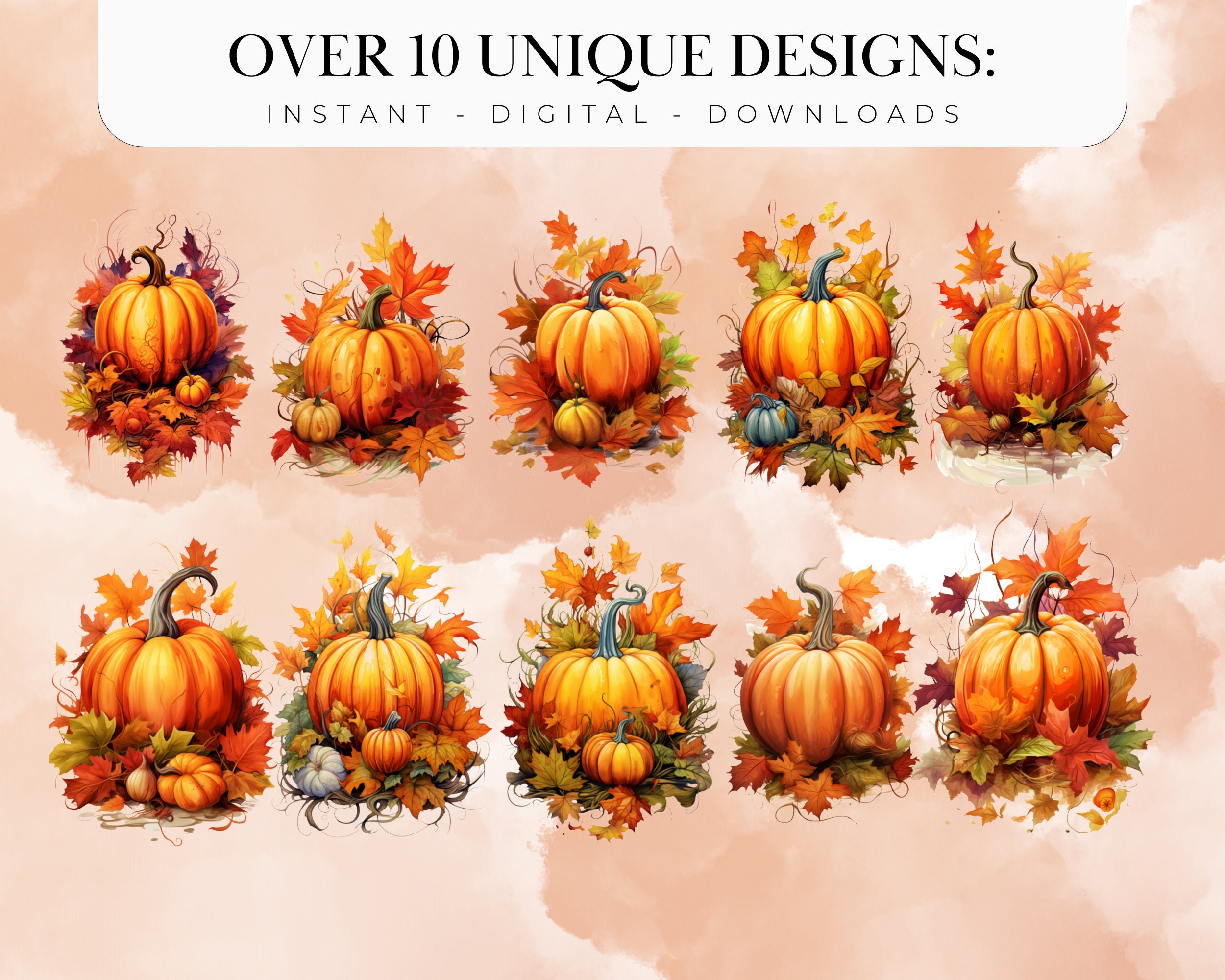Pumpkin Fall Bundle SVG PNG Autumn Svg Pumpkin Season Groovy - Etsy