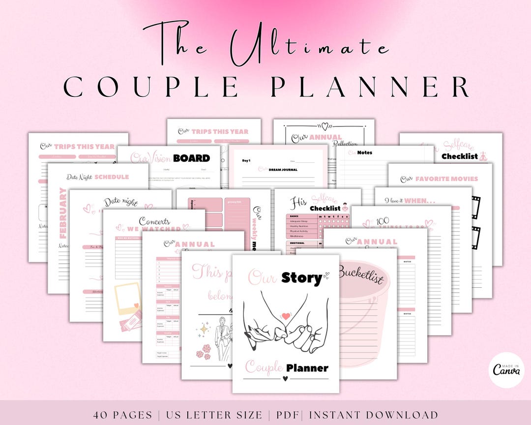 Couple Planner, Couple Journal, Relationship Planner, Relationship ...