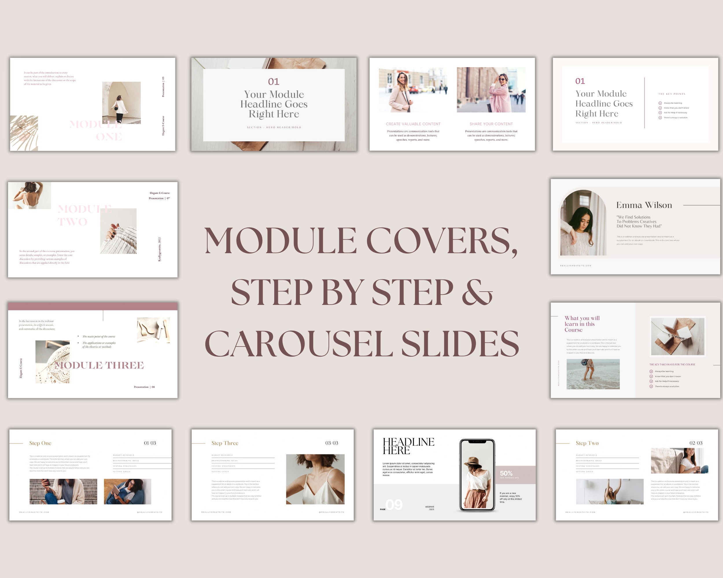 Webinar Slide Deck Canva Template, Pitch Deck Template, Course Slide ...