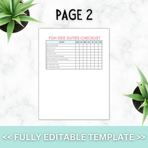 Restaurant Templates Starter Pack, Cleaning Checklist, Restaurant ...