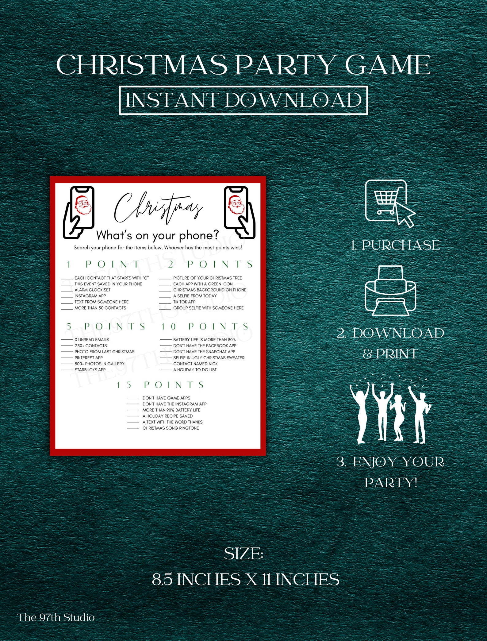 Christmas What's on Your Phone Game Office Christmas Party Games ...