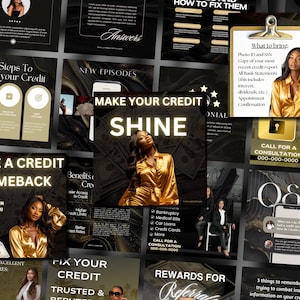 100 Credit Repair Instagram Templates | Credit Repair Posts | Credit ...