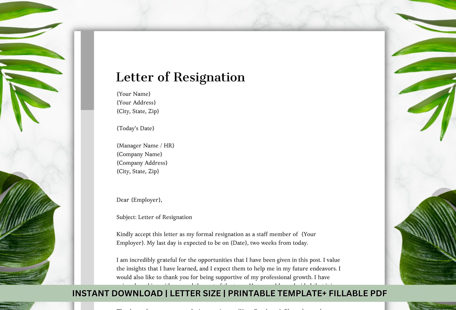 Sophisticated Modern Professional Resignation Letter Template Notice ...