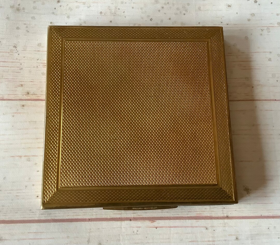 Vintage 1950s Zenette Made in England Powder Compact Large Square ...