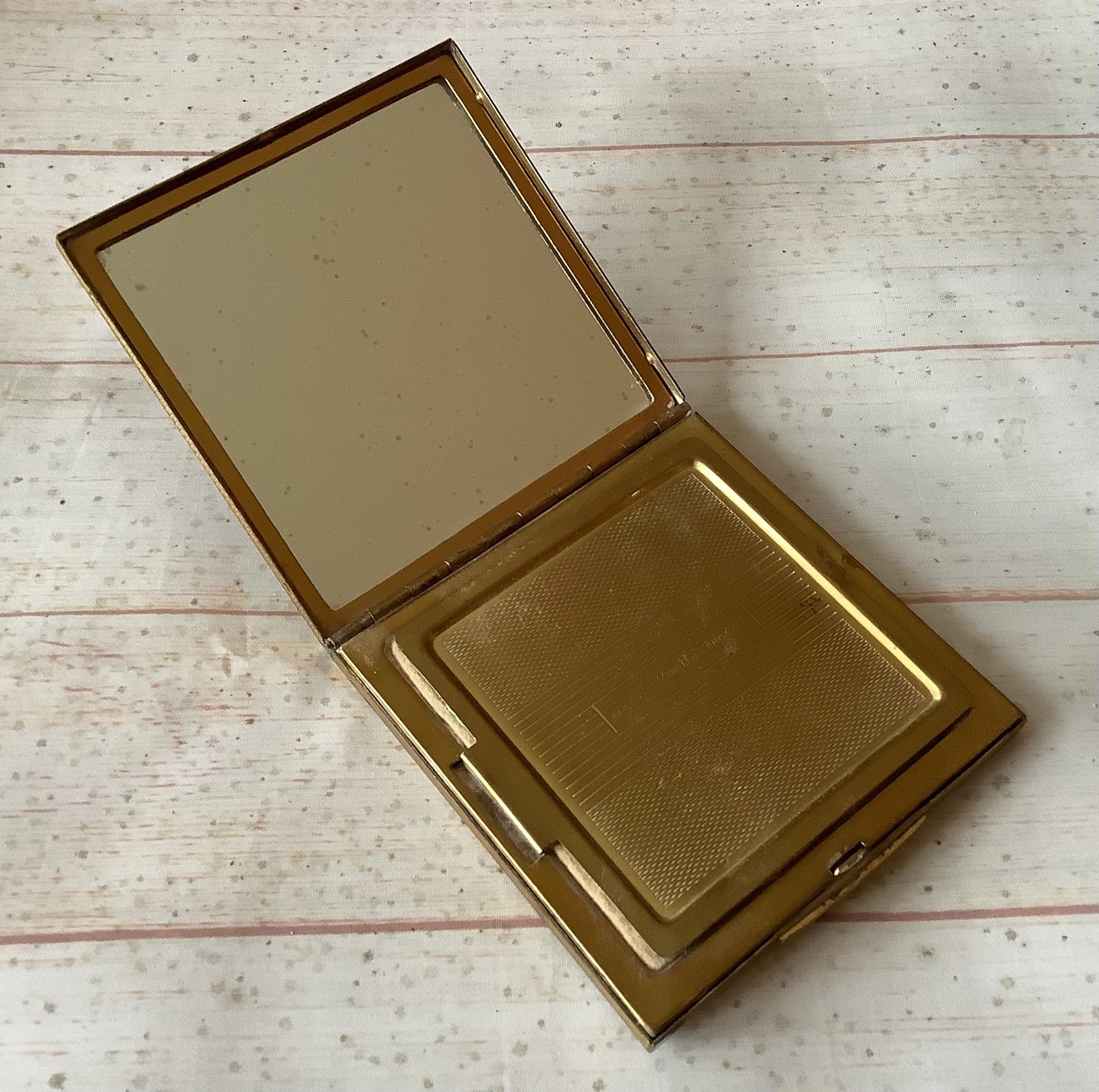 Vintage 1950s Zenette Made in England Powder Compact Large Square ...