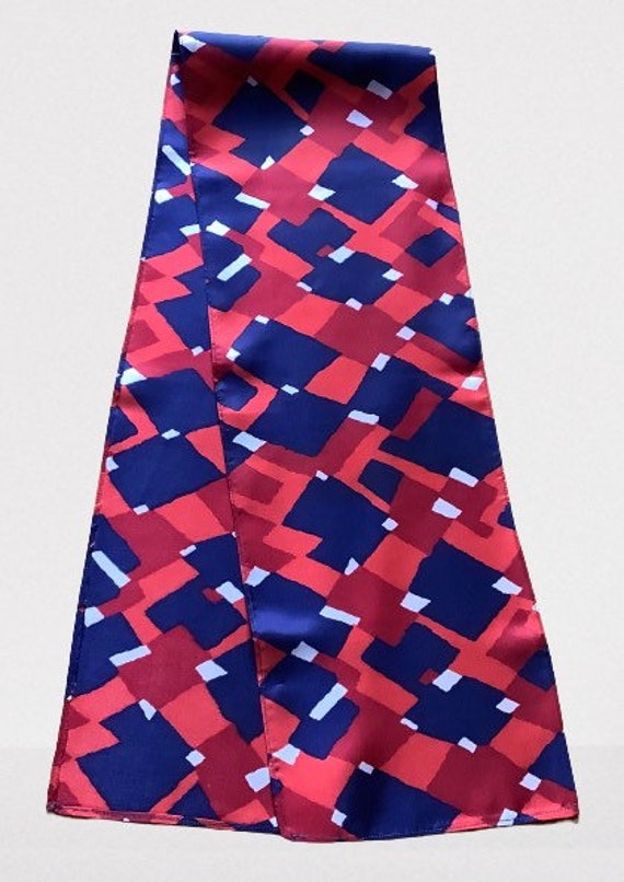 Vintage Long Scarf Geometric Pattern Neckerchief Retr… - Gem