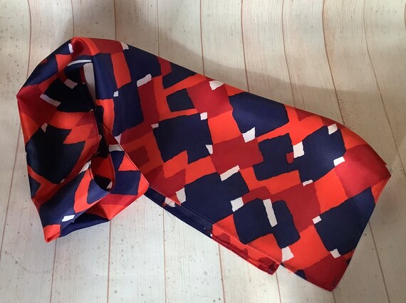 Vintage Long Scarf Geometric Pattern Neckerchief Retr… - Gem