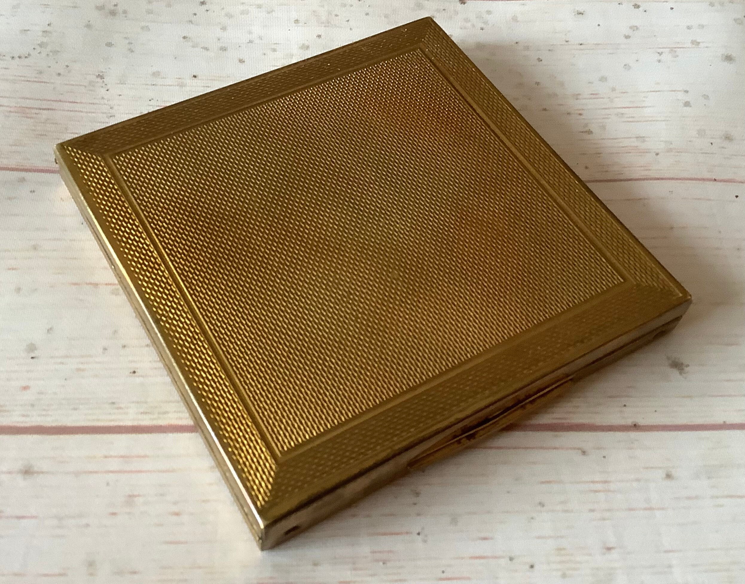 Vintage 1950s Zenette Made in England Powder Compact Large Square ...