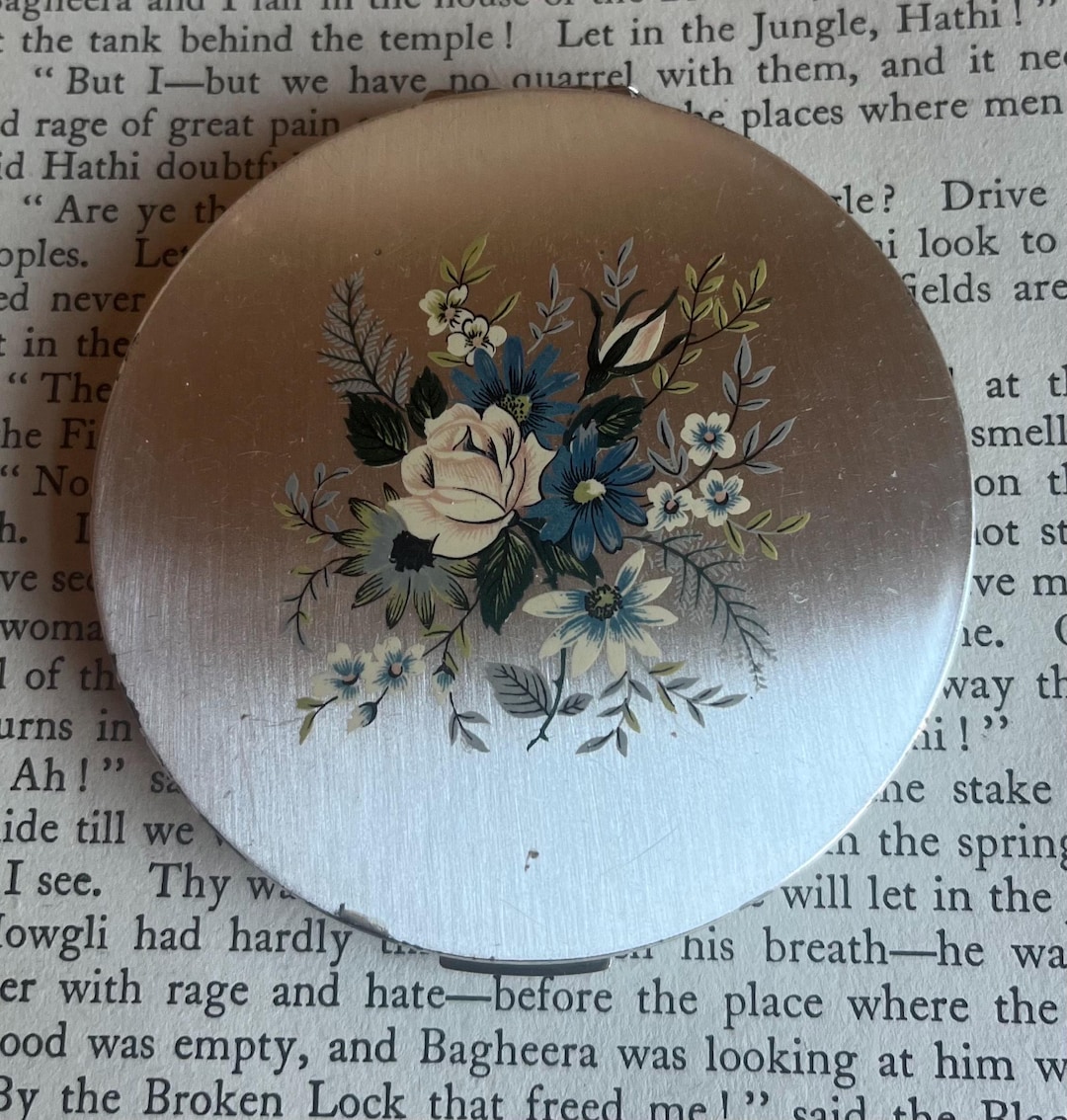 Vintage 1950s Stratton Floral Powder Compact - Made in England - Etsy