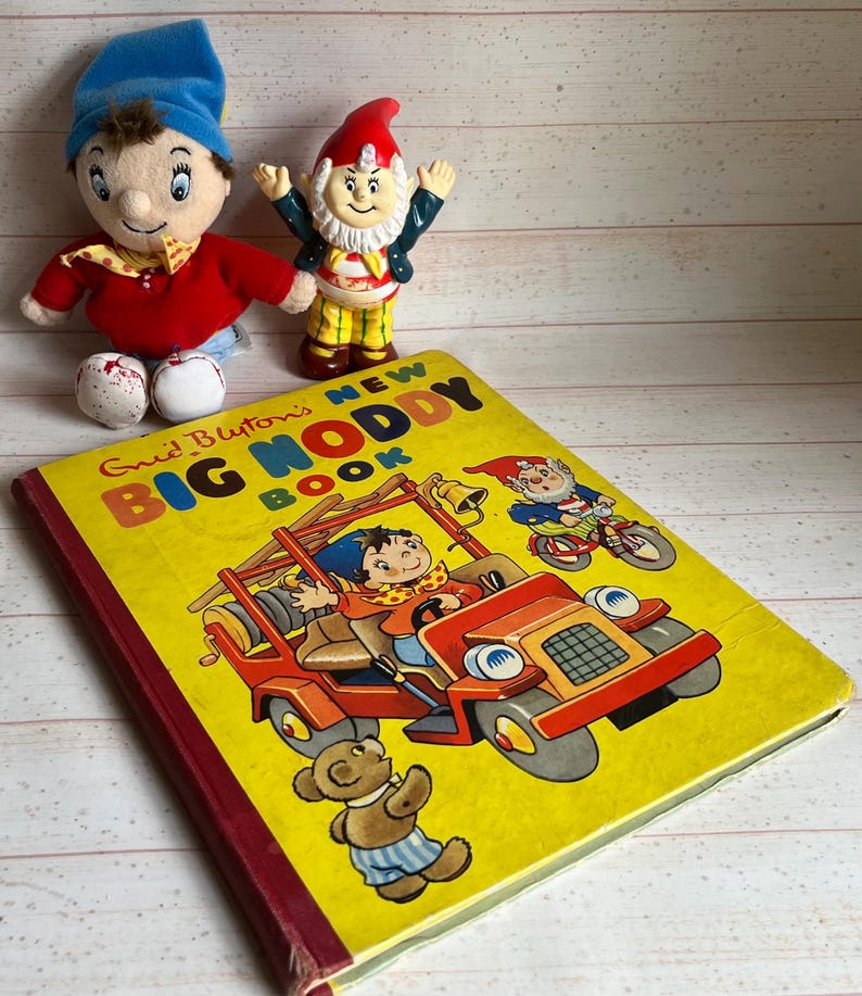 Vintage 1950s Enid Blyton New Noddy Big Book 1990s Noddy Toyland Plush ...