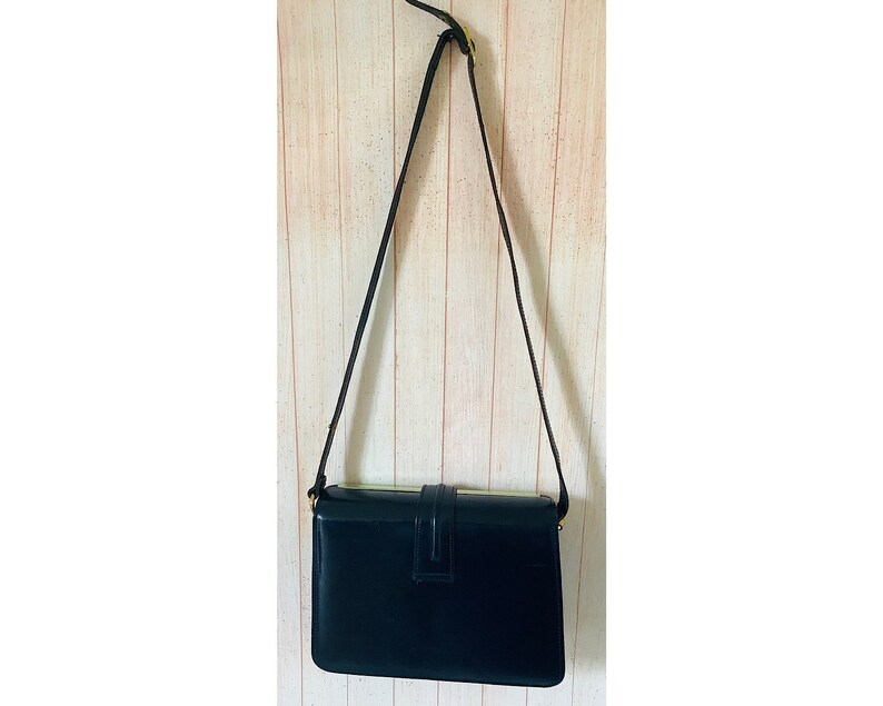 Vintage 1960s Navy Saddle Bag Boho Real Leather Shoulder Bag Retro ...