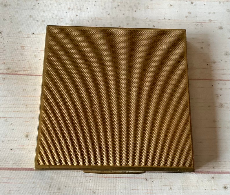 Vintage 1950s Zenette Made in England Powder Compact Large Square ...