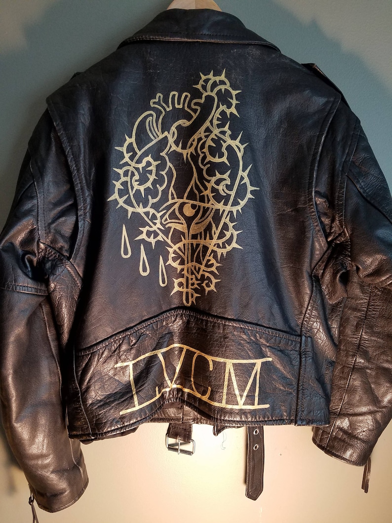 Heart of Thorns Leather Jacket (L) - Etsy
