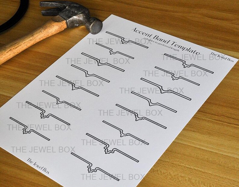 Ring Shank Template, Accent Band Stencil for Jewelry Making, Metalsmith ...