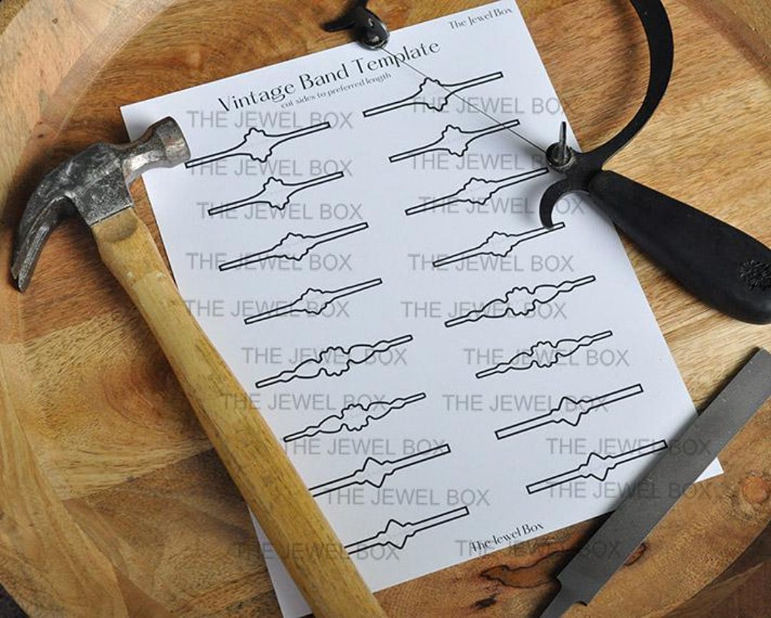 Ring Band Template, Vintage Band, Ring Stencil, Jewelry Making Tools ...