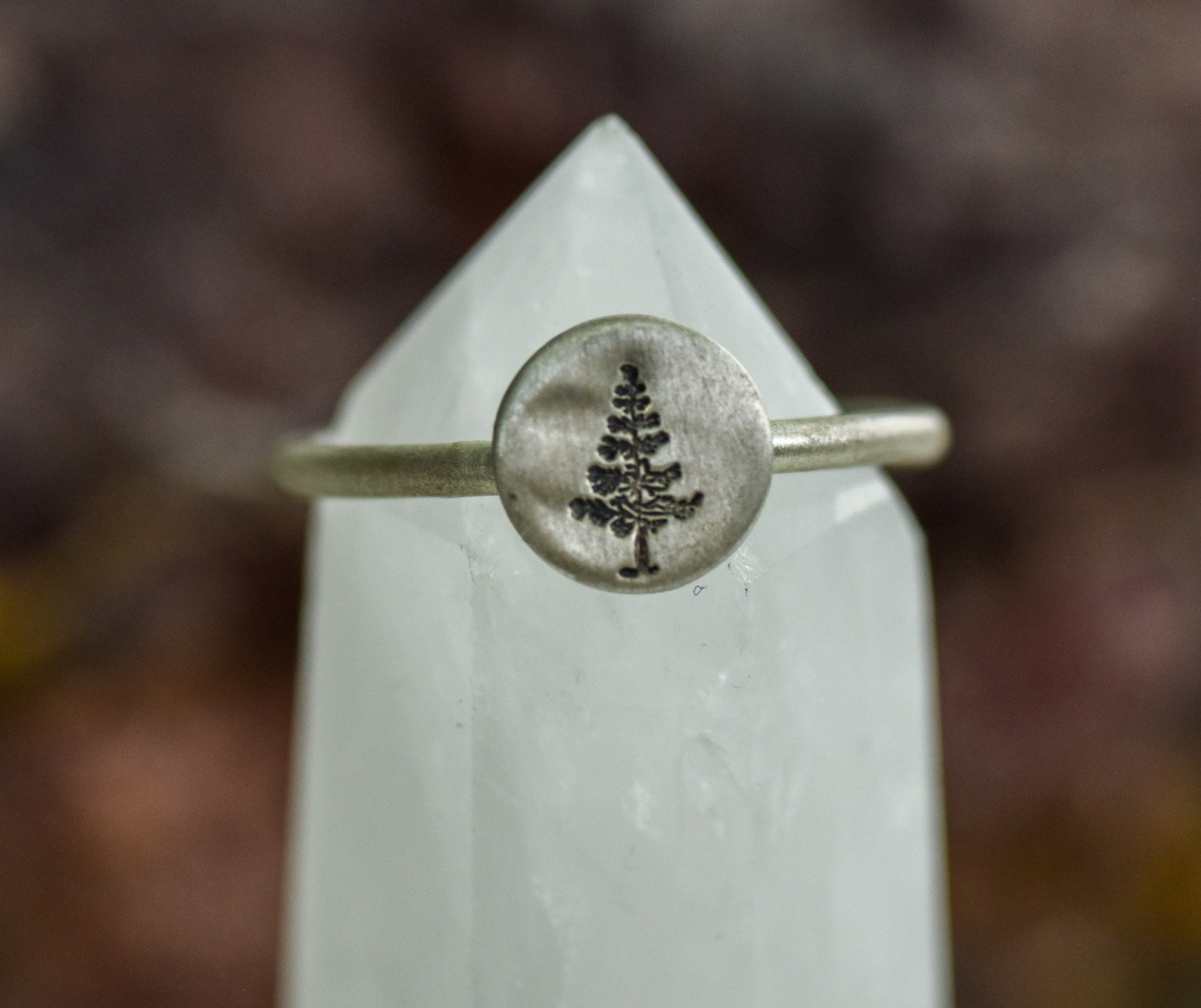 Pine Tree Ring Wire Band - Etsy