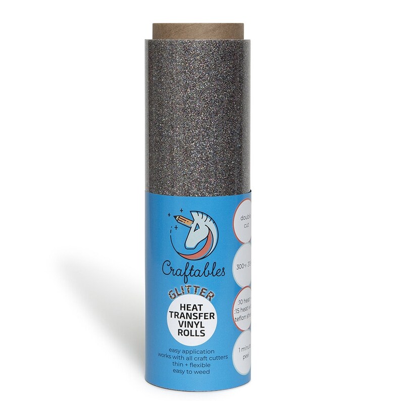 Craftables Hot Pink Glitter Heat Transfer Vinyl HTV 5 | Etsy