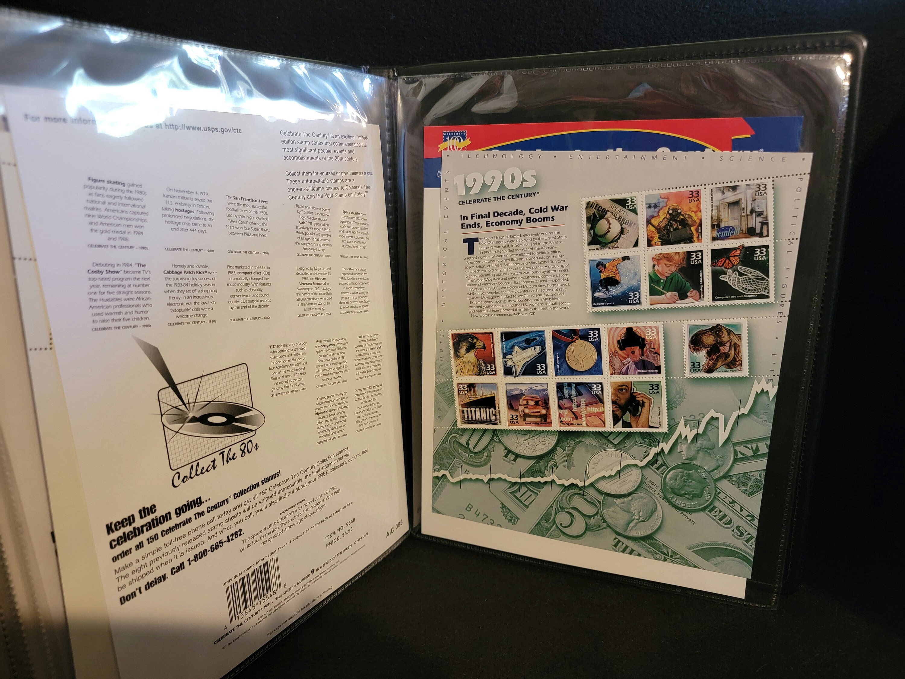 Commemorative 1900 - 1999 Stamp Collection With Display Book ~ Vintage ...