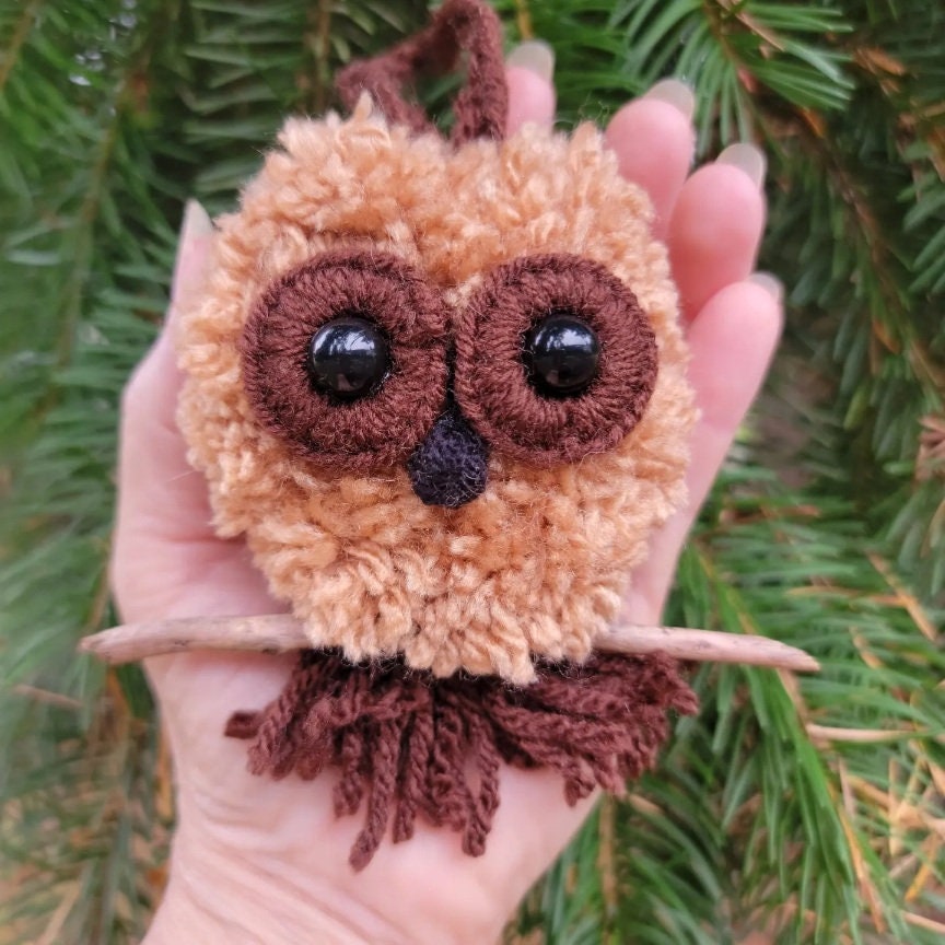 Owl ~ Miniature Hanging Owl ~ Owl Lovers Gift ~ Hanging Owl ~ Cute Owls ...