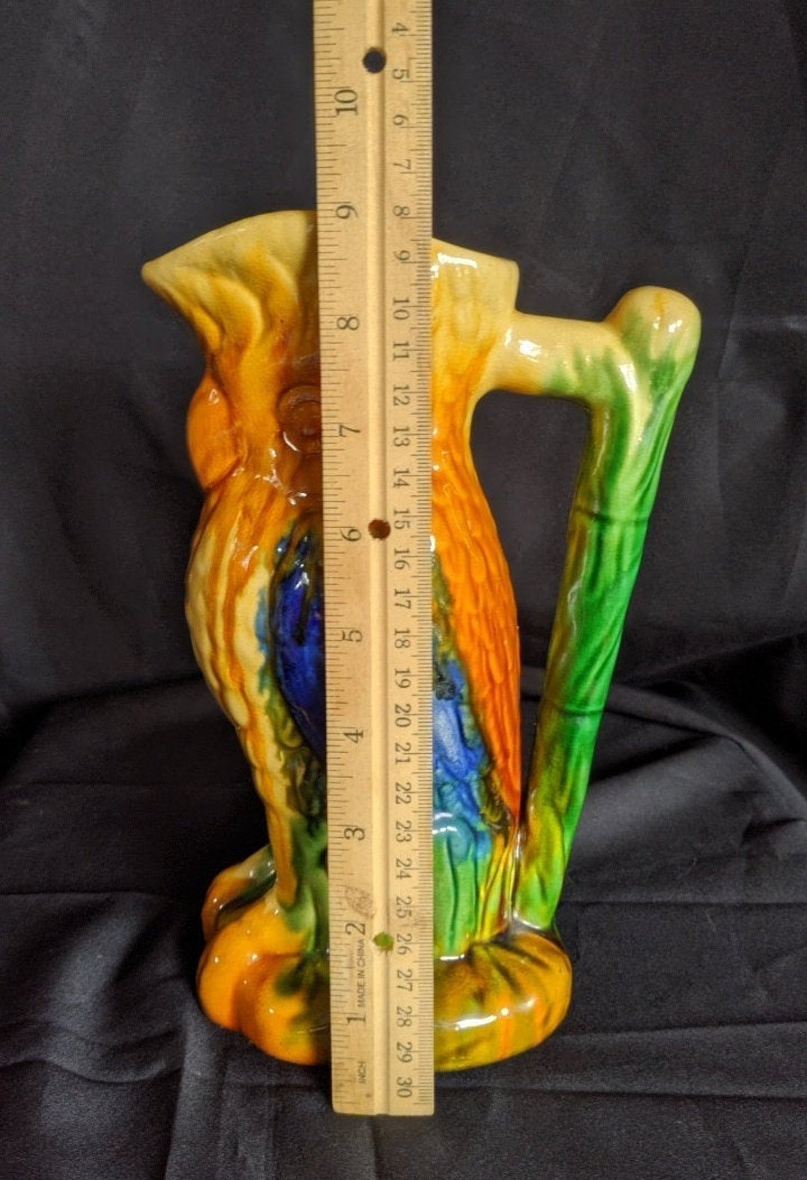 Majolica Parrot Pitcher Figural Parrot Cockatoo | Etsy