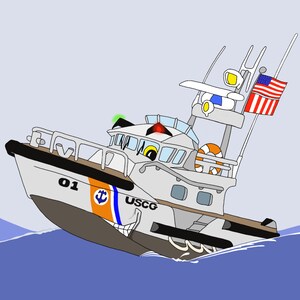 Coast Guard Patrol Boat Rescue Helicopter Digital Art Download Original ...