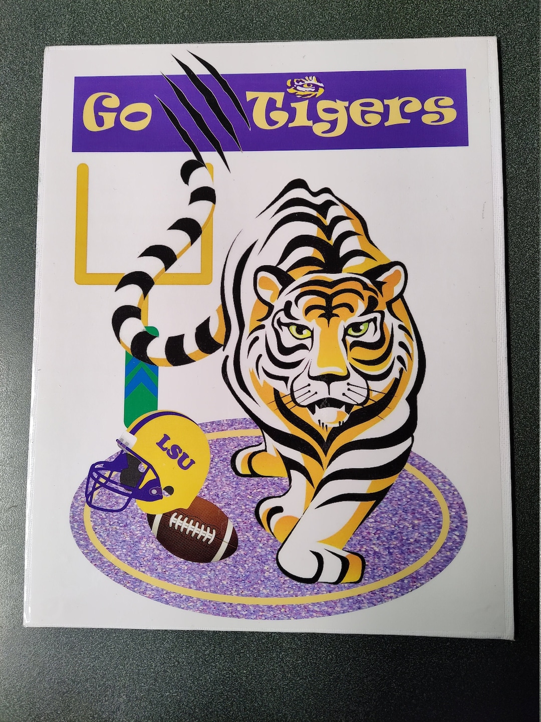 Go Tigers Football - LSU - 8 X 10 Sign - Purple/yellow/gold - Etsy