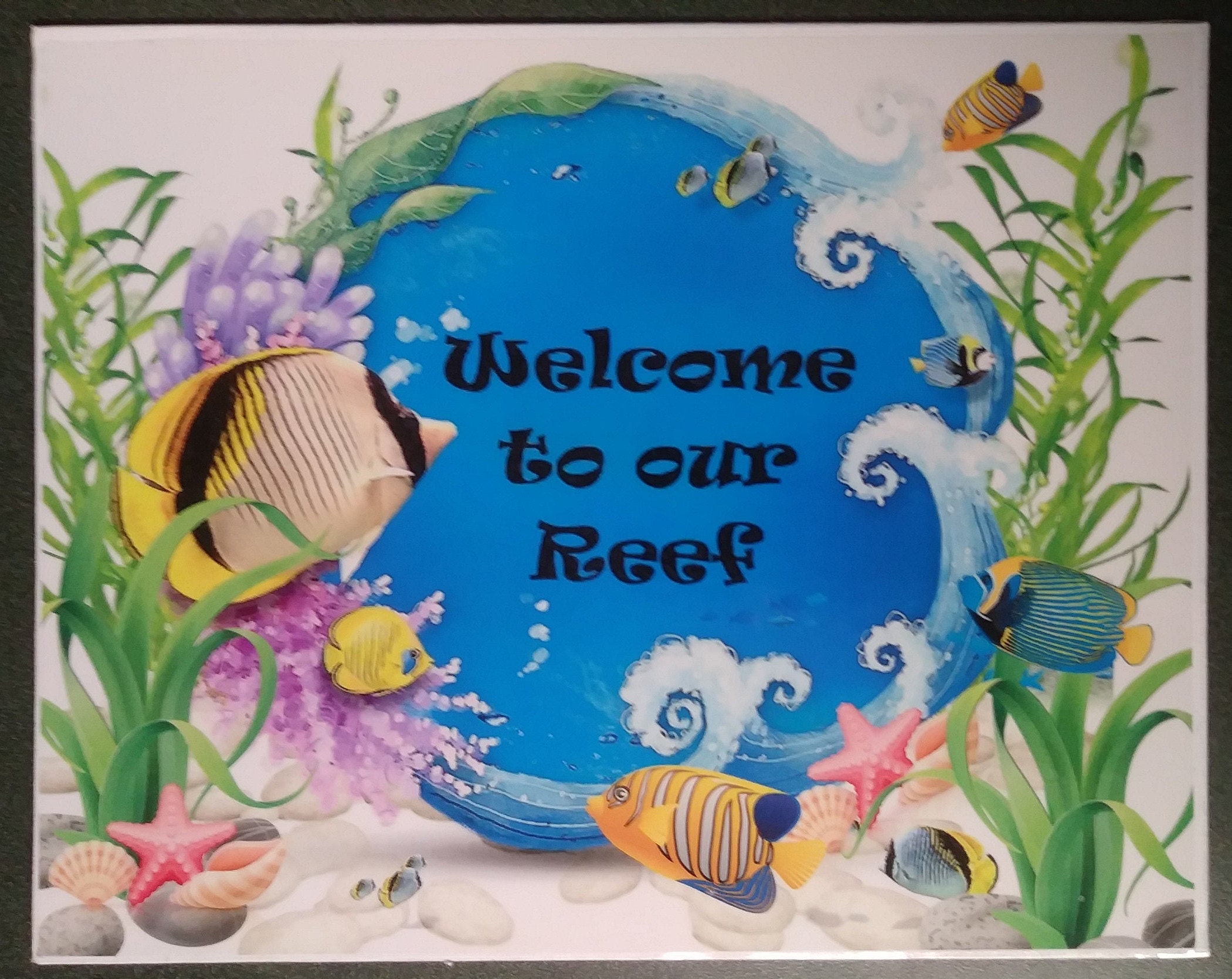 Welcome to Our Reef Fish Sign 8X10 - Etsy