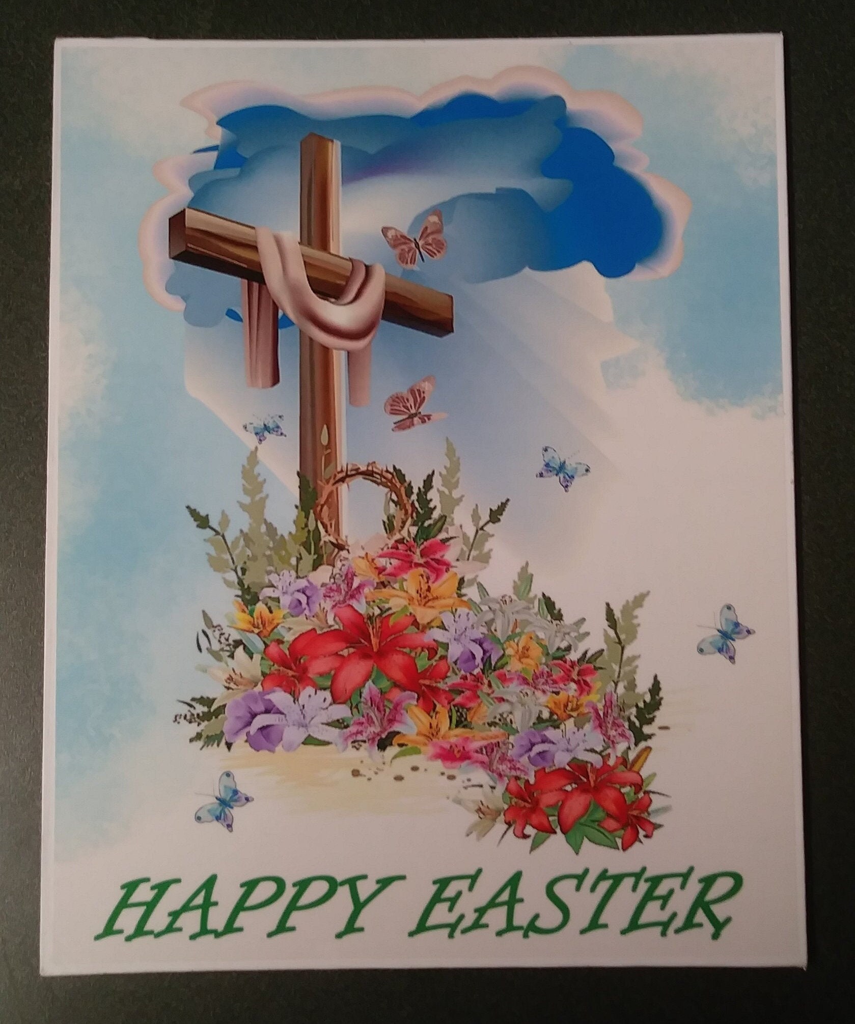 Happy Easter Cross Sign 8X10 - Etsy