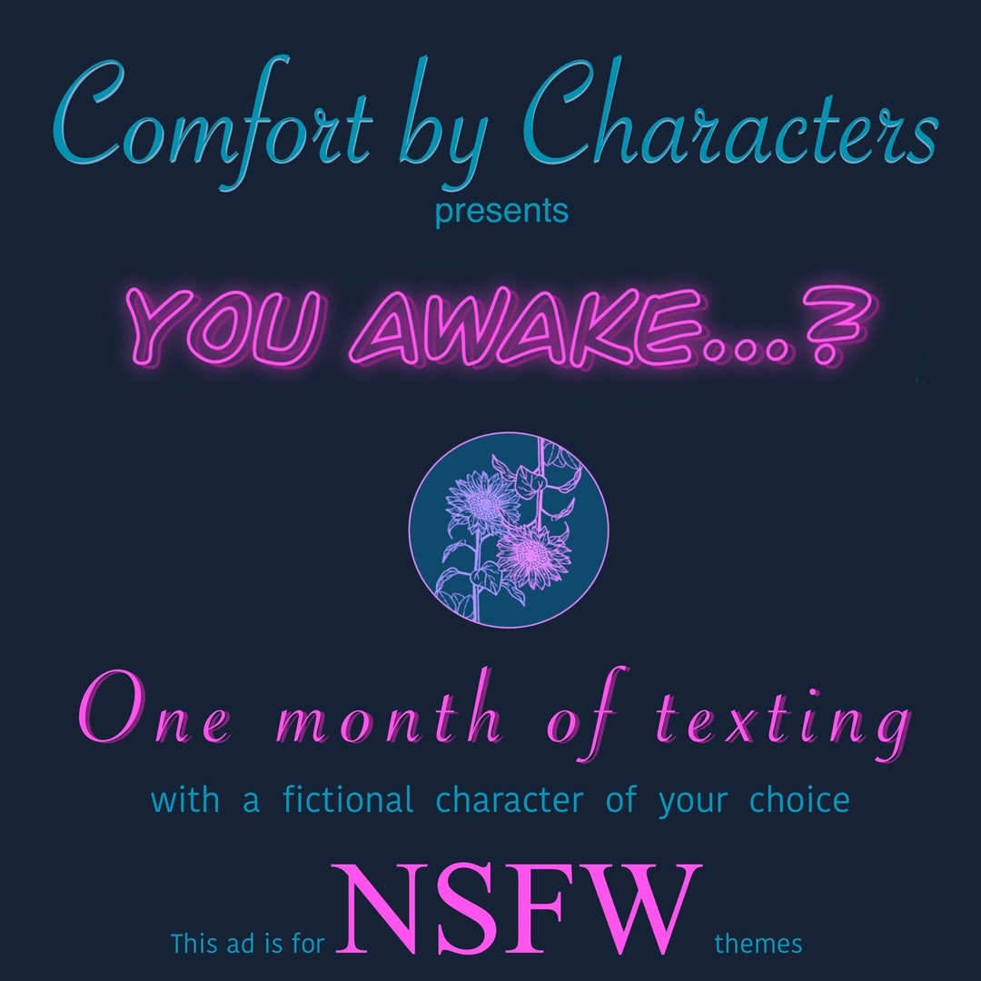 One Month NSFW Texting Roleplay With Your Comfort Character - Etsy