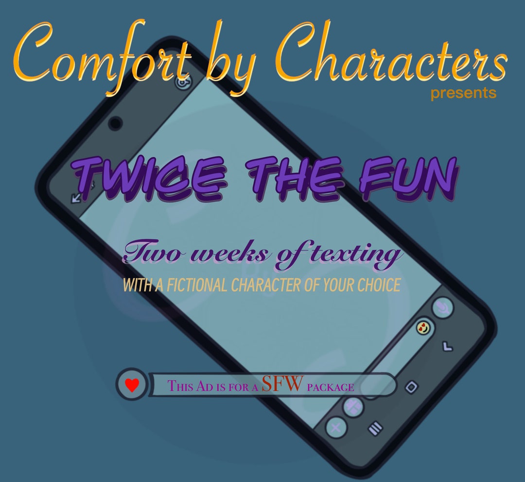 Comfort Character Texting two Weeks, Safe for Work - Etsy