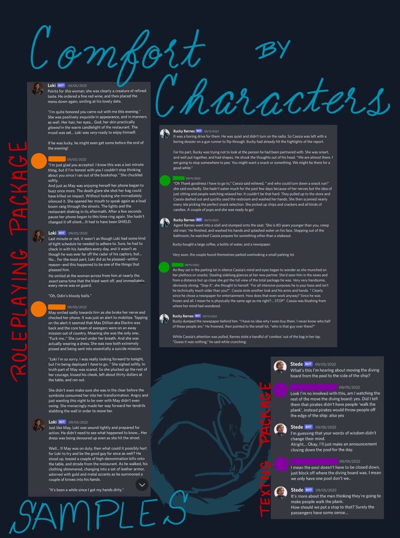 One Month NSFW Texting Roleplay With Your Comfort Character - Etsy