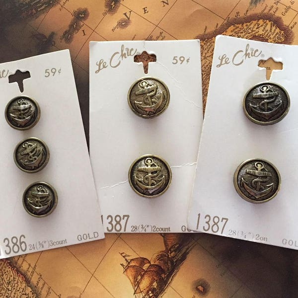 Anchor Buttons - Etsy