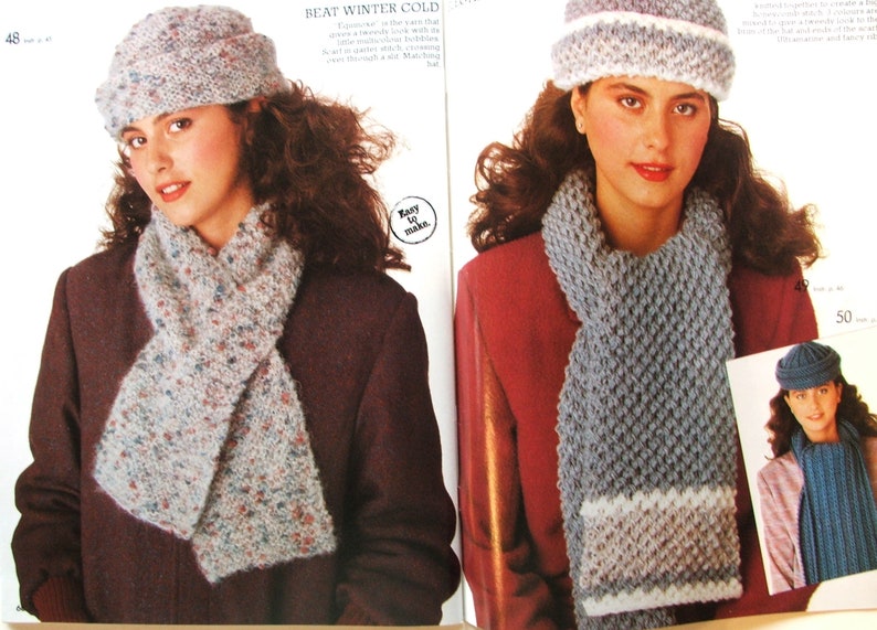 Pingouin Magazine Number 30 Crochet Knit Shawls Scarves Hats | Etsy