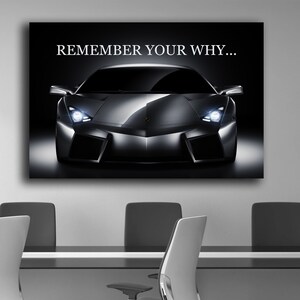 Remember Your Why Motivational Wall Canvas Art Office Decor ...