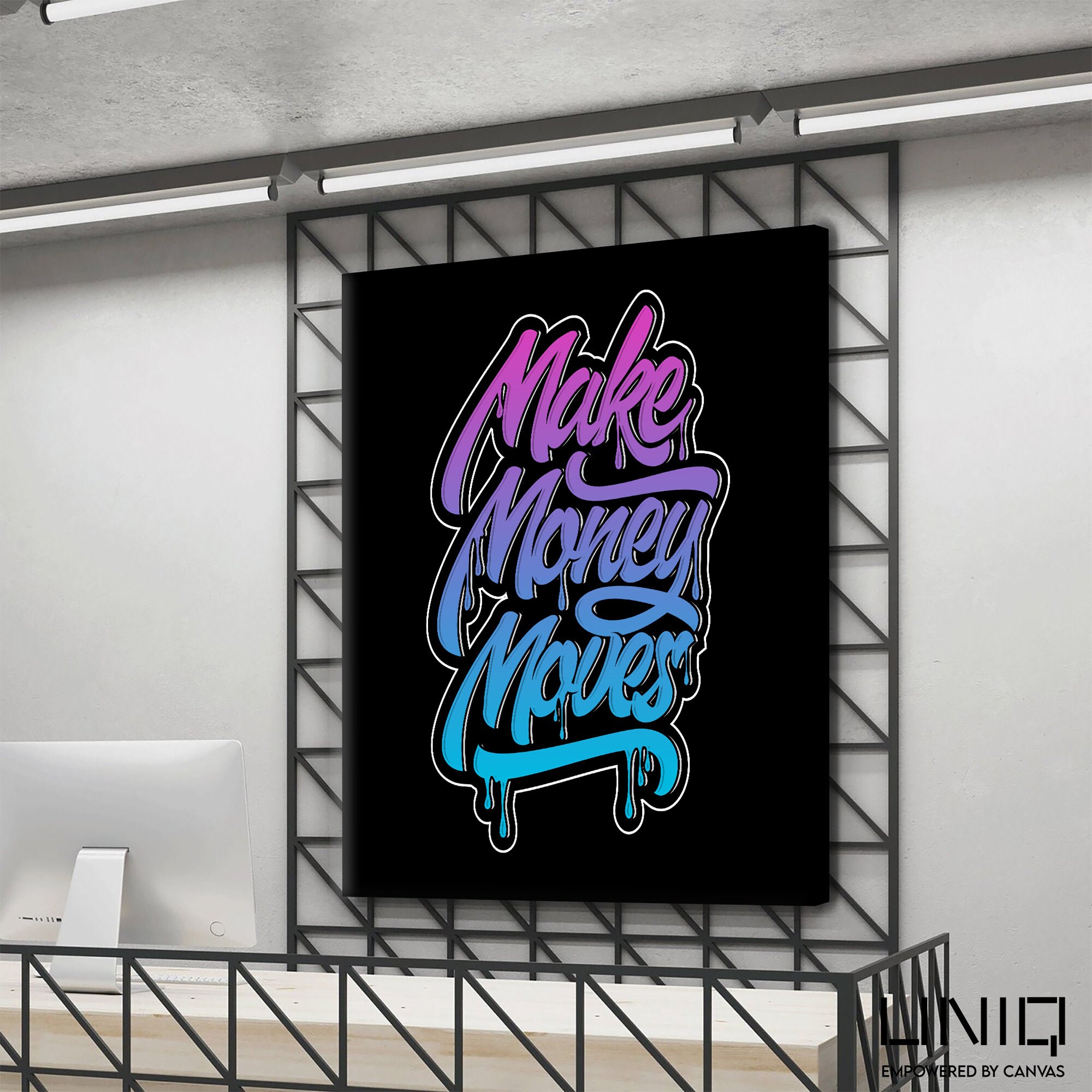 Make Money Moves Canvas Art Office Decor Luxury Entrepreneur - Etsy