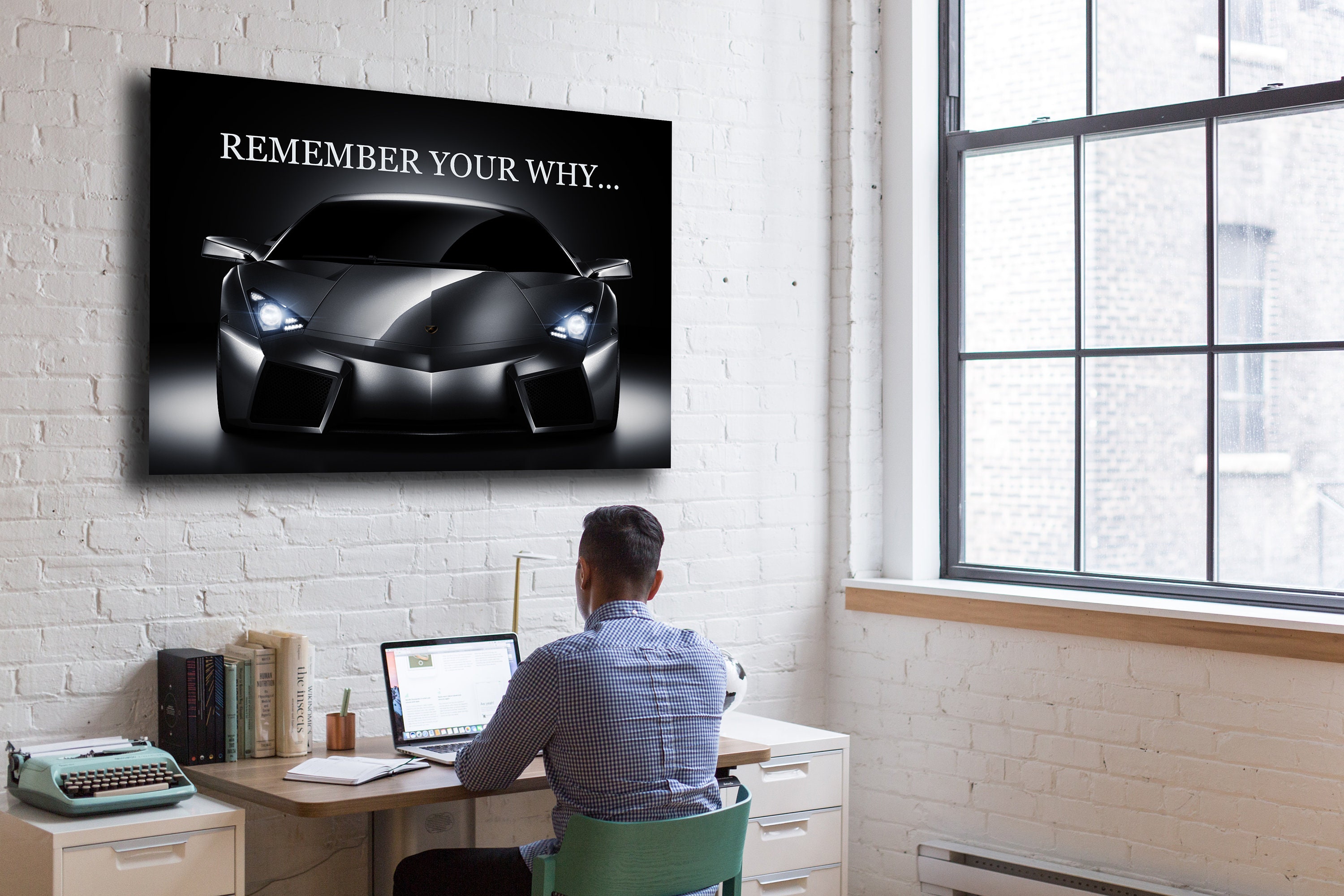 Remember Your Why Motivational Wall Canvas Art Office Decor ...