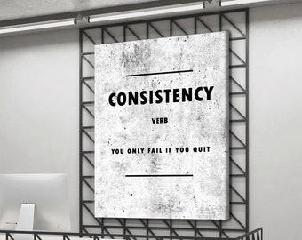 Consistency Wall Art - Etsy