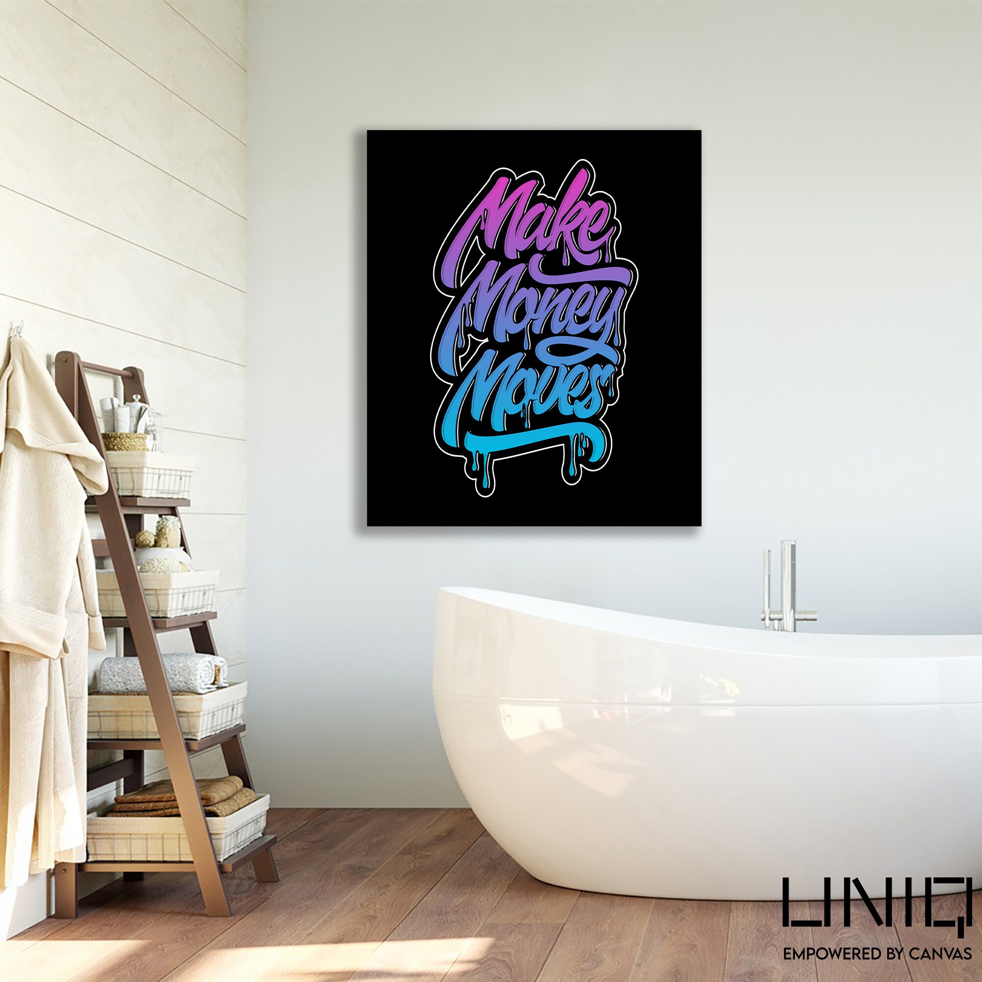 Make Money Moves Canvas Art Office Decor Luxury Entrepreneur - Etsy