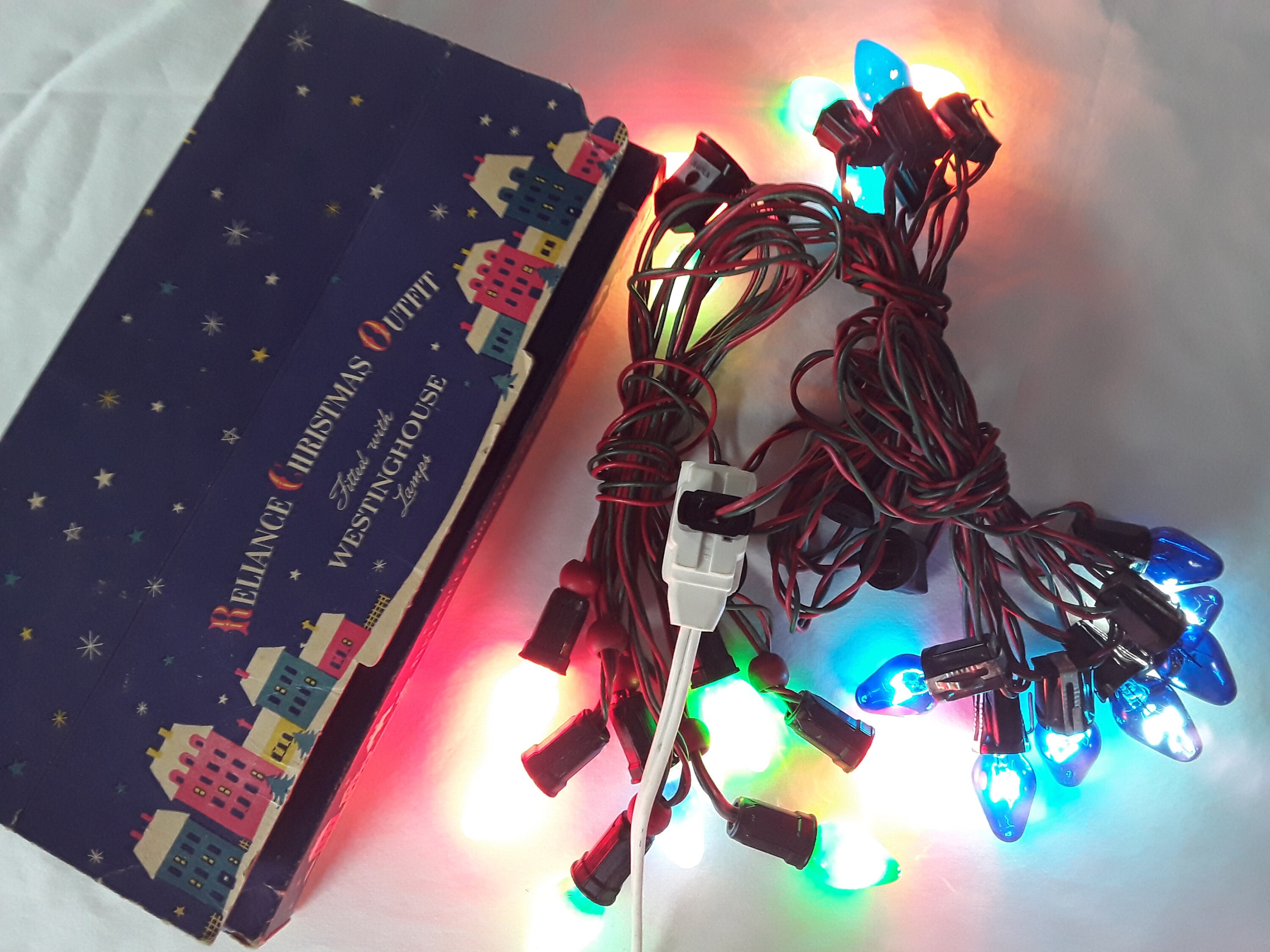 Vintage Christmas Lights 4 Strings - Etsy