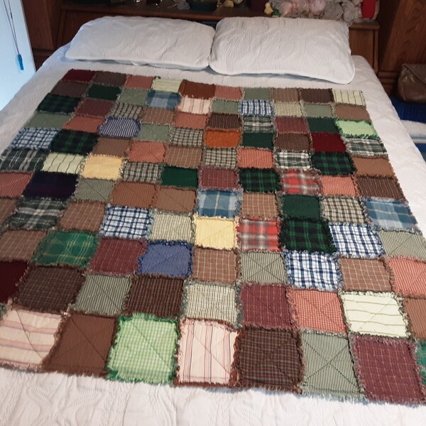 Primitive Rag Quilt - Etsy