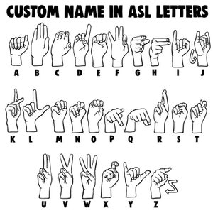 Custom Name in ASL Wood Framed Wall Sign Personalized Name | Etsy